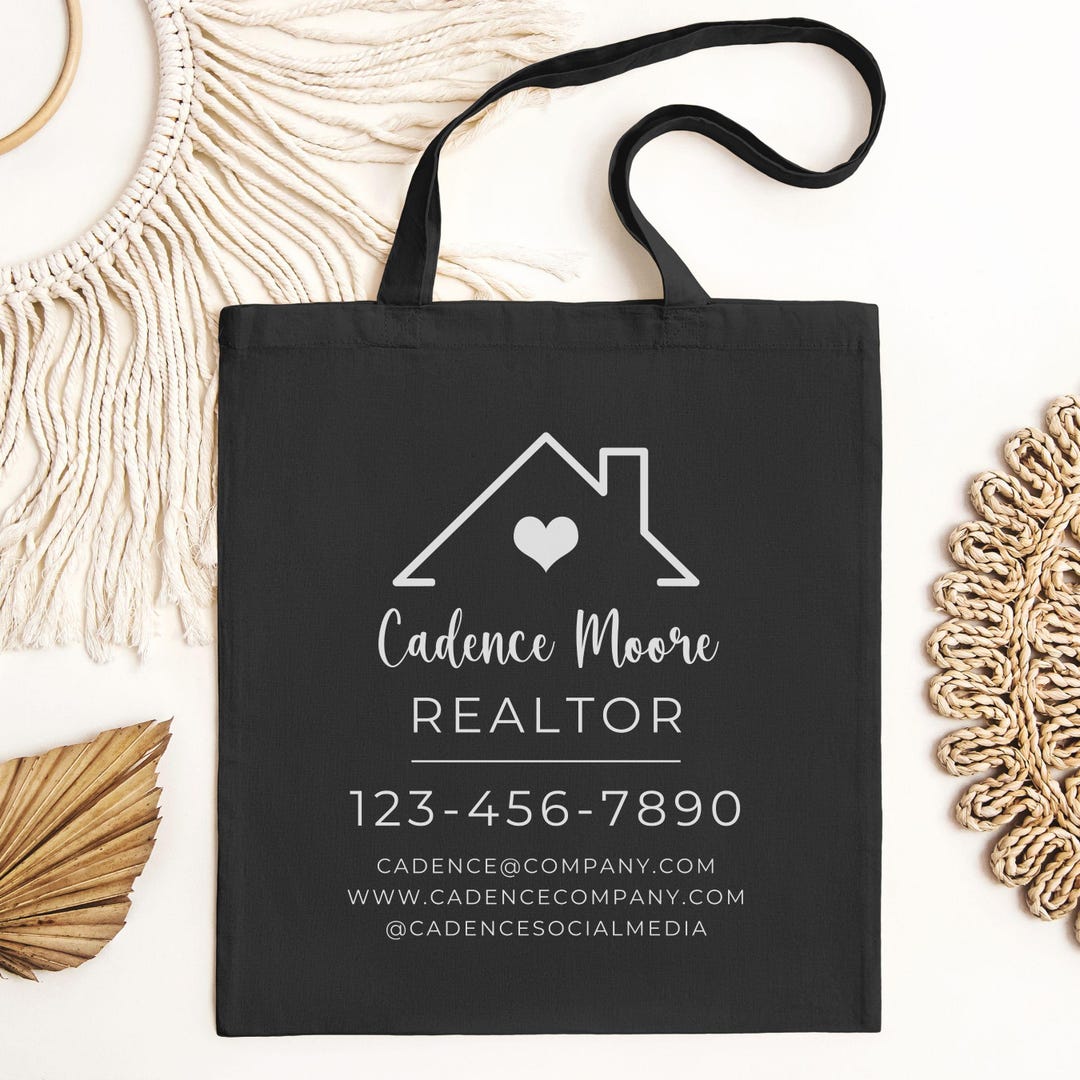 Personalized Realtor Tote Bag, New Realtor Gift, Custom Realtor Gift ...