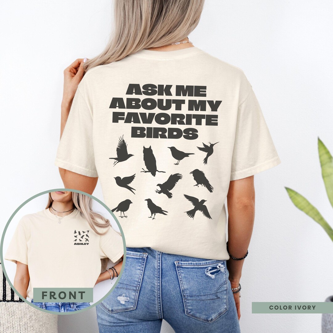 Personalized Bird Watching Shirt, Birding Gift, Birdwatcher Tee, Gift ...