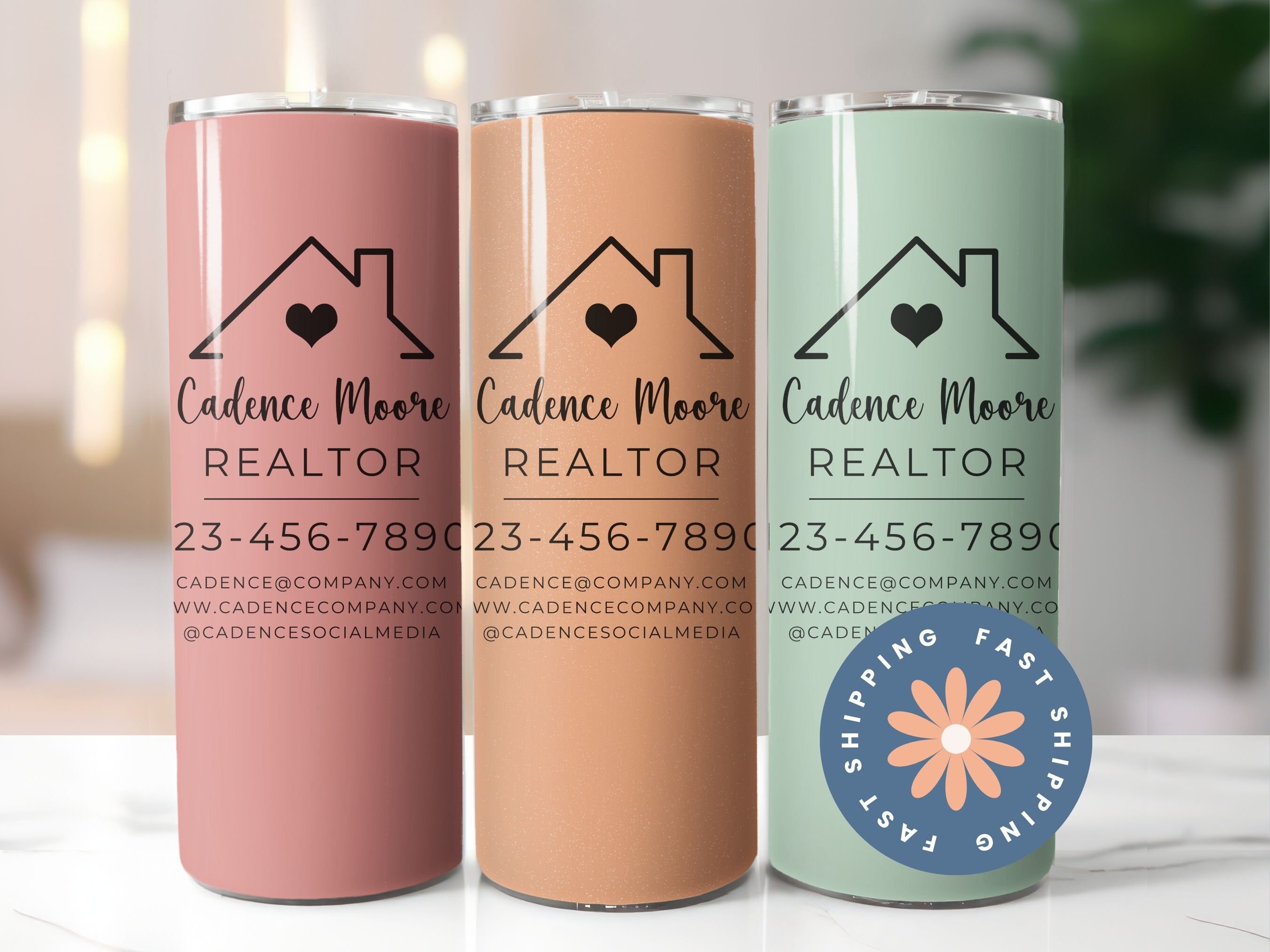Personalized Realtor Tumbler, Custom Realtor Gift, Real Estate Agent ...
