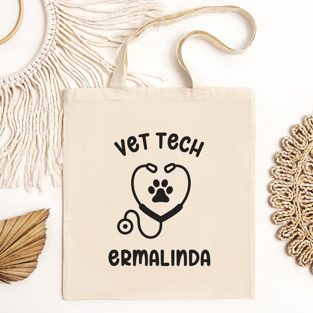 Personalized Vet Tech Tote, Custom Vet Assistant Tote Bag, New Vet ...
