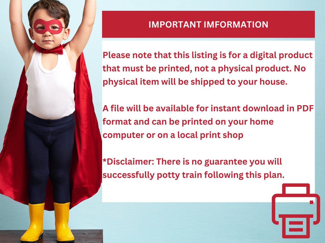 Instant Download Potty Training Plan, Potty Training Reward Chart ...