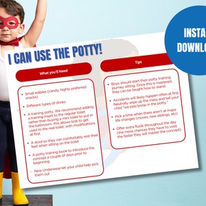 Instant Download Potty Training Plan, Potty Training Reward Chart ...
