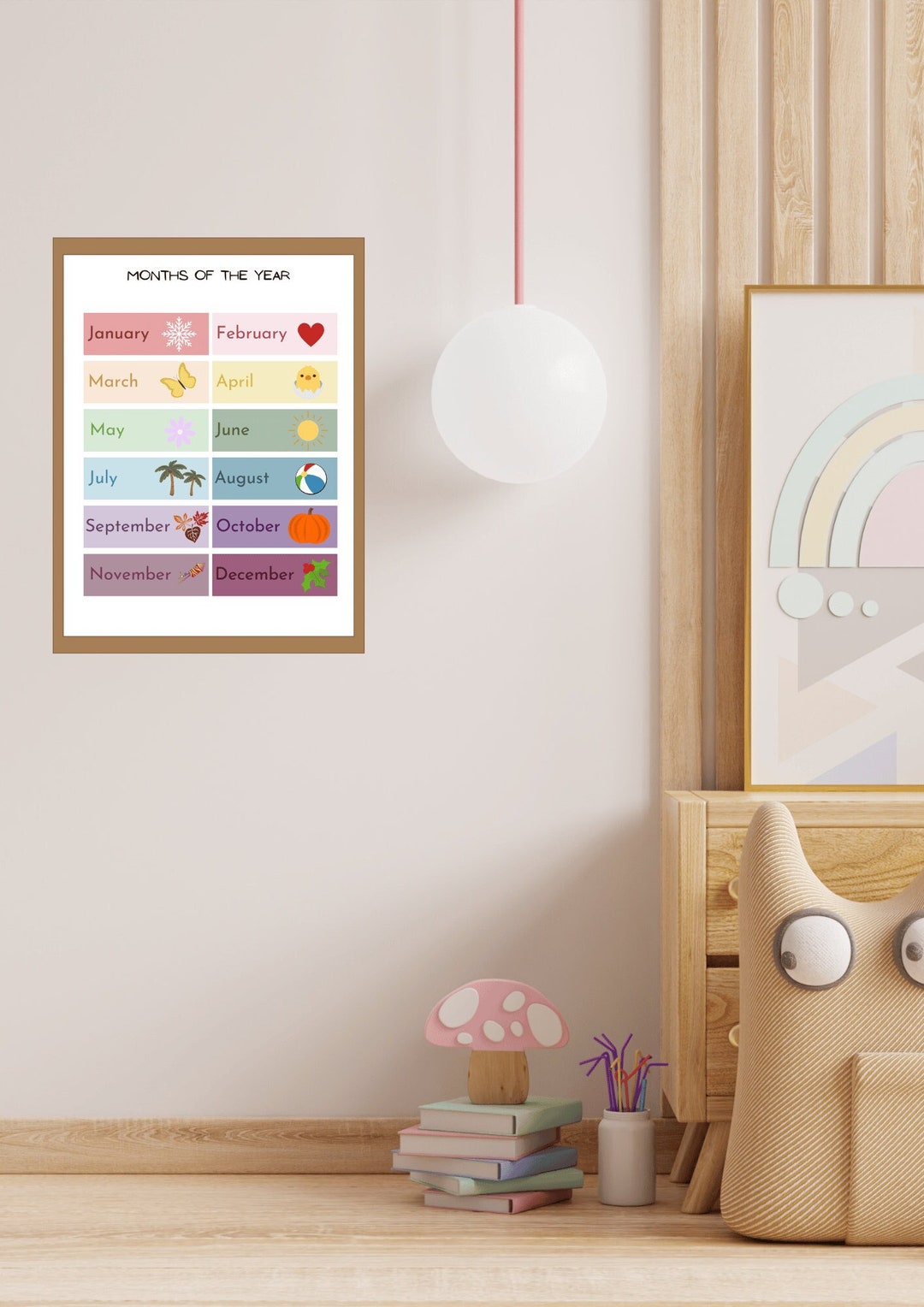 Months of the Year Printable Months of the Year Poster - Etsy UK