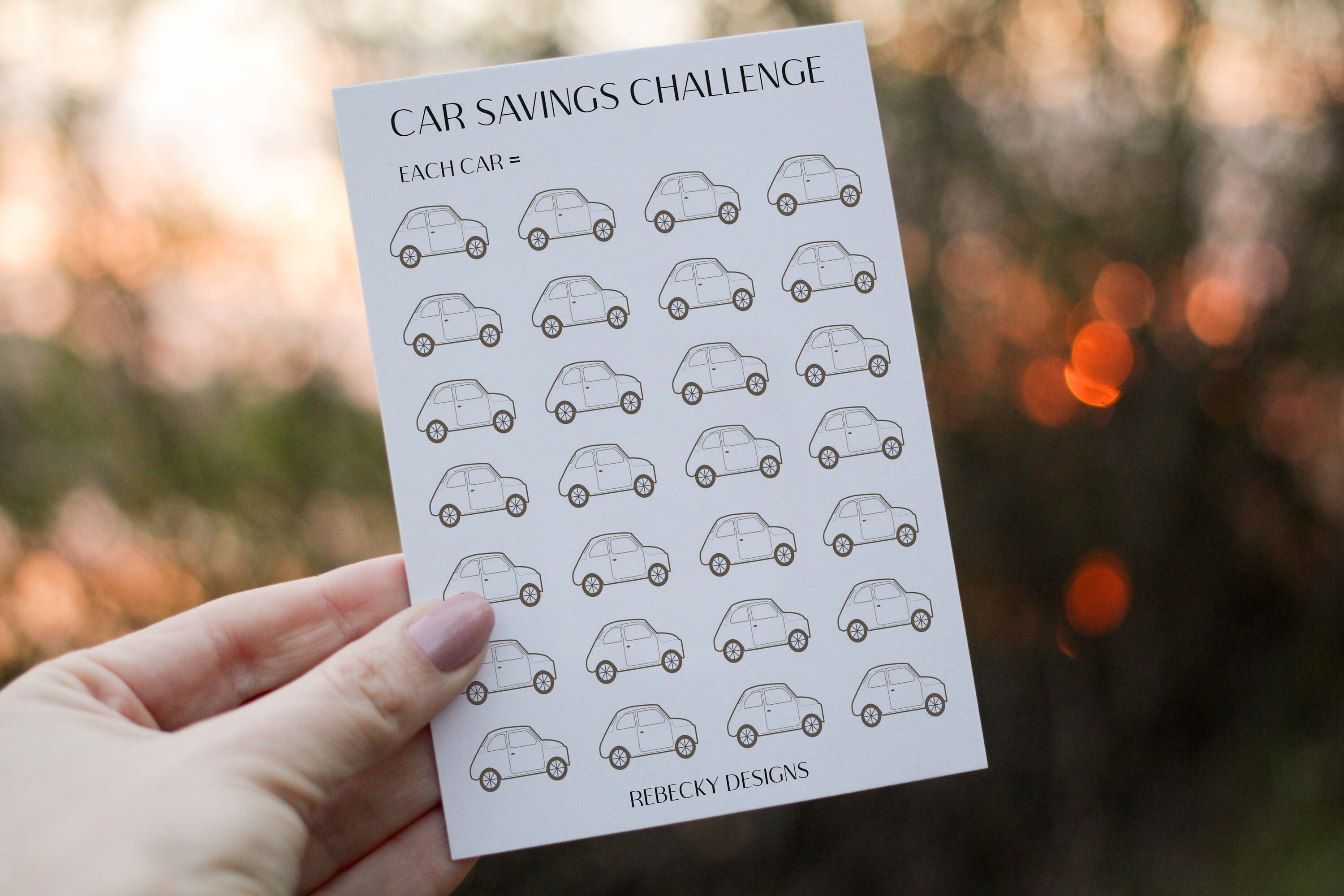 Car Savings Challenge, Car Savings, Car Tracker, Savings Challenge ...