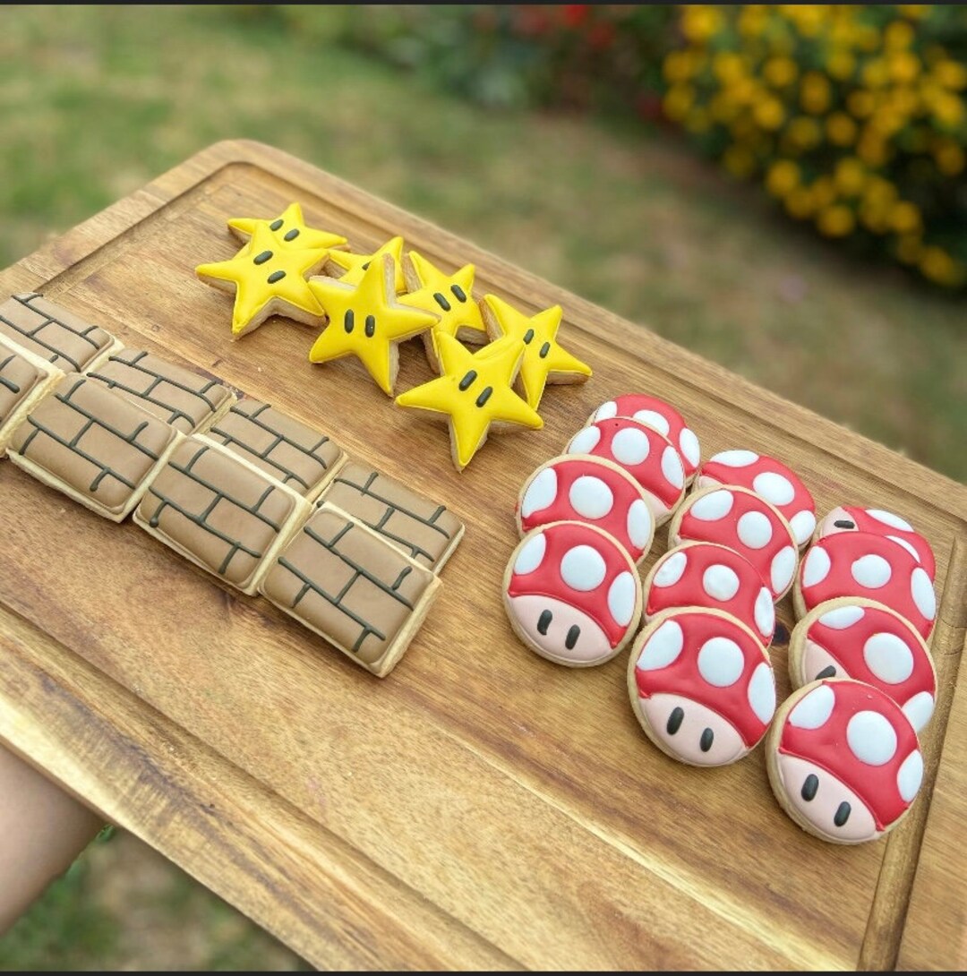 30 Mini Mario Inspired Sugar Cookies / Mario Cookies / Gamer Cookies ...