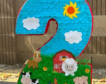 Number Farm Pinata Farm Birthday Party Farm Birthday Party - Etsy