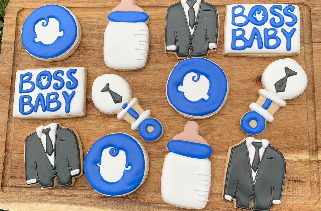 1 Dozen Boss Baby Inspired Cookies / Boss Cookies / Baby Boy Shower ...