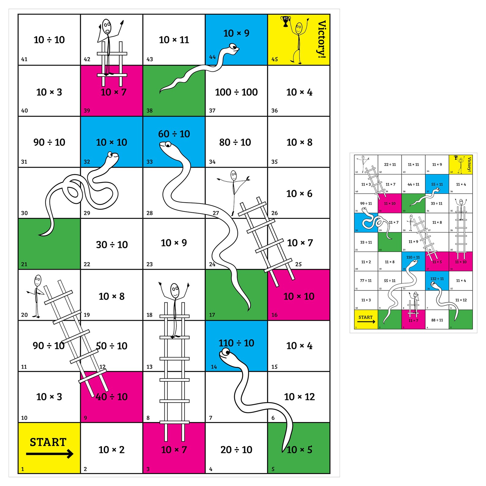 Times Tables Snakes and Ladders - Etsy