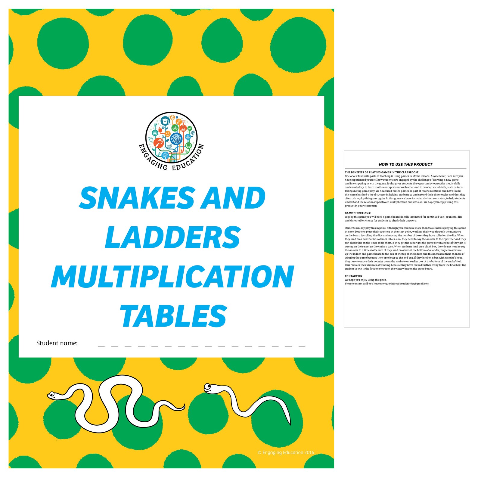 Times Tables Snakes and Ladders - Etsy
