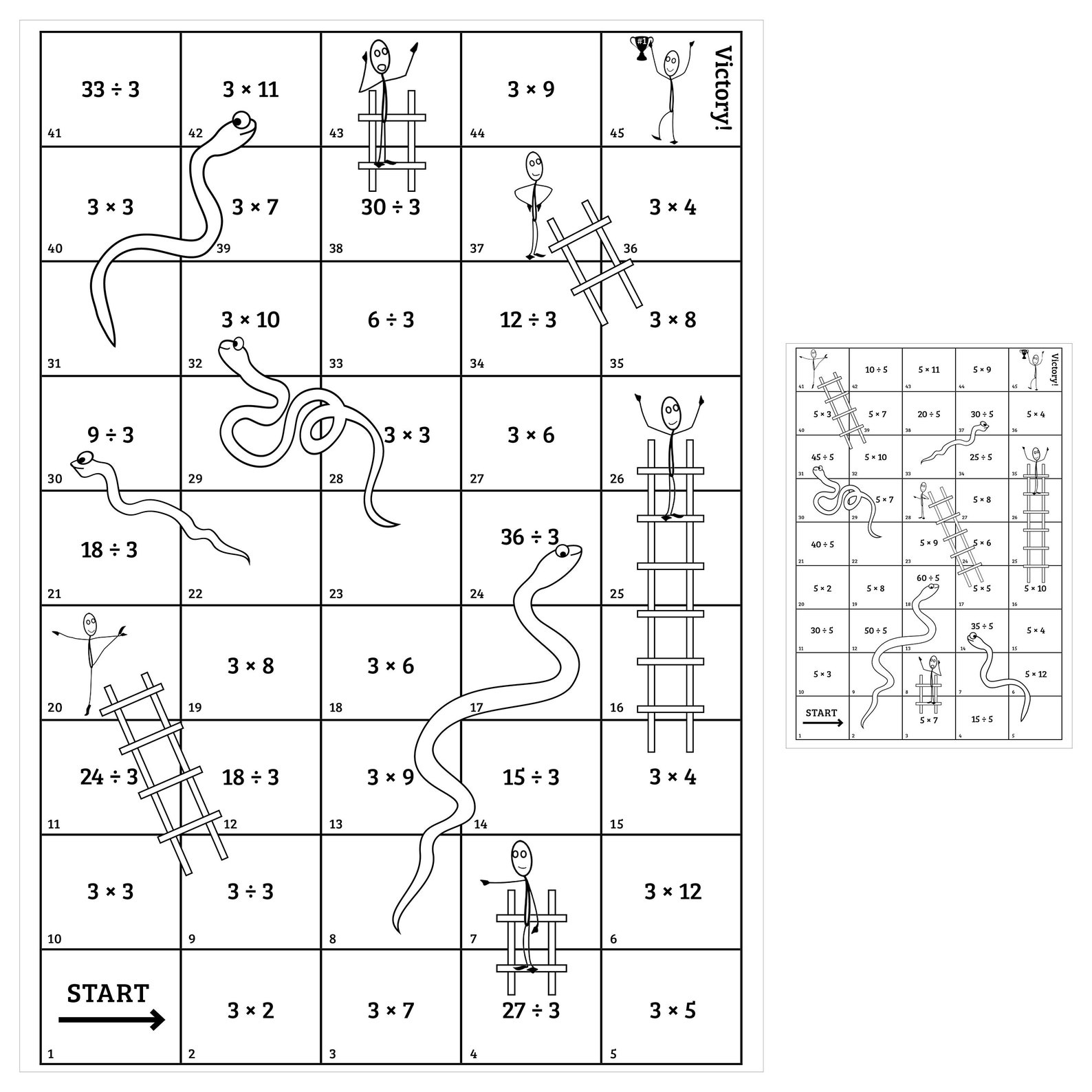 Times Tables Snakes and Ladders - Etsy
