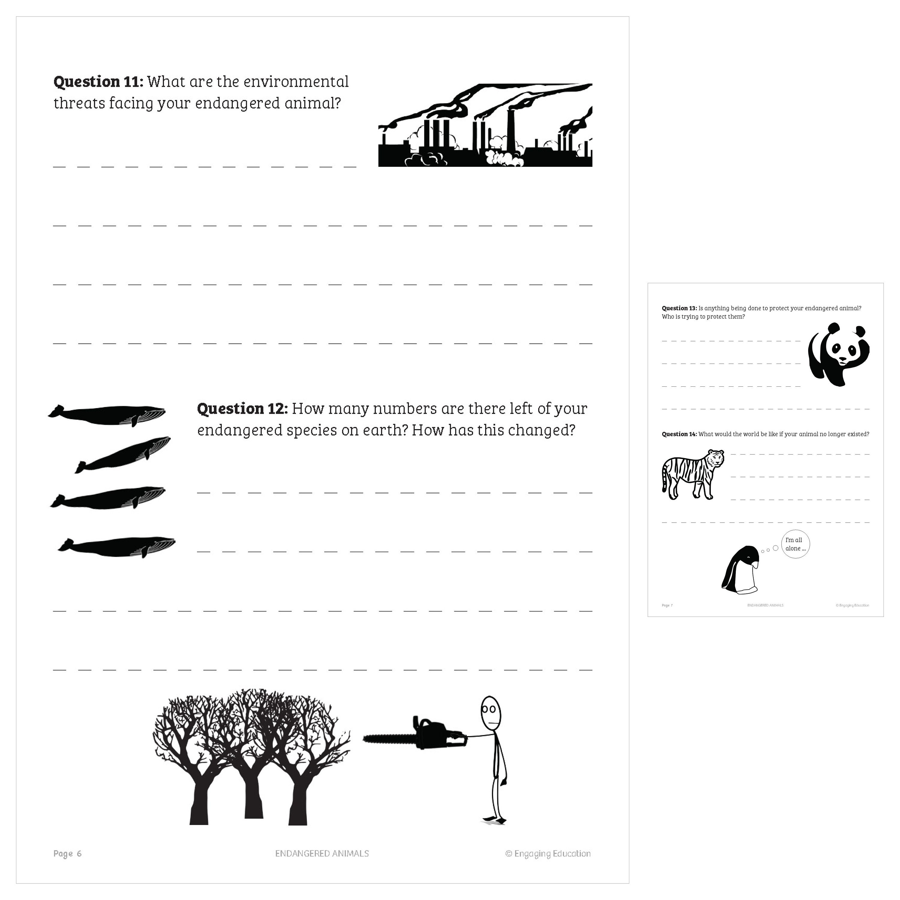 Endangered Animals Student Research Book - Etsy