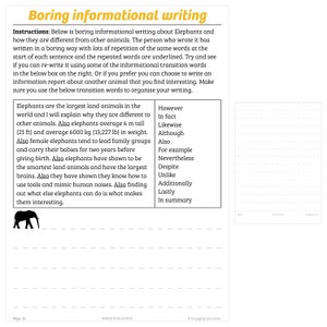 Transition Words Writing Pack - Etsy