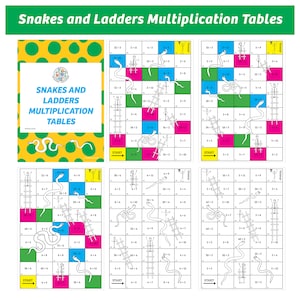 Times Tables Snakes and Ladders - Etsy
