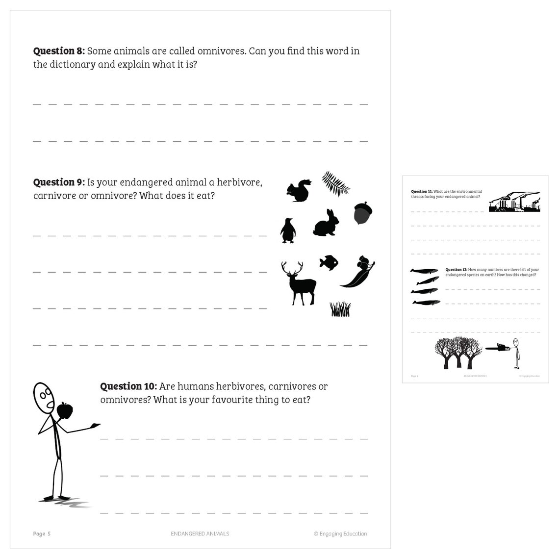 Endangered Animals Student Research Book - Etsy