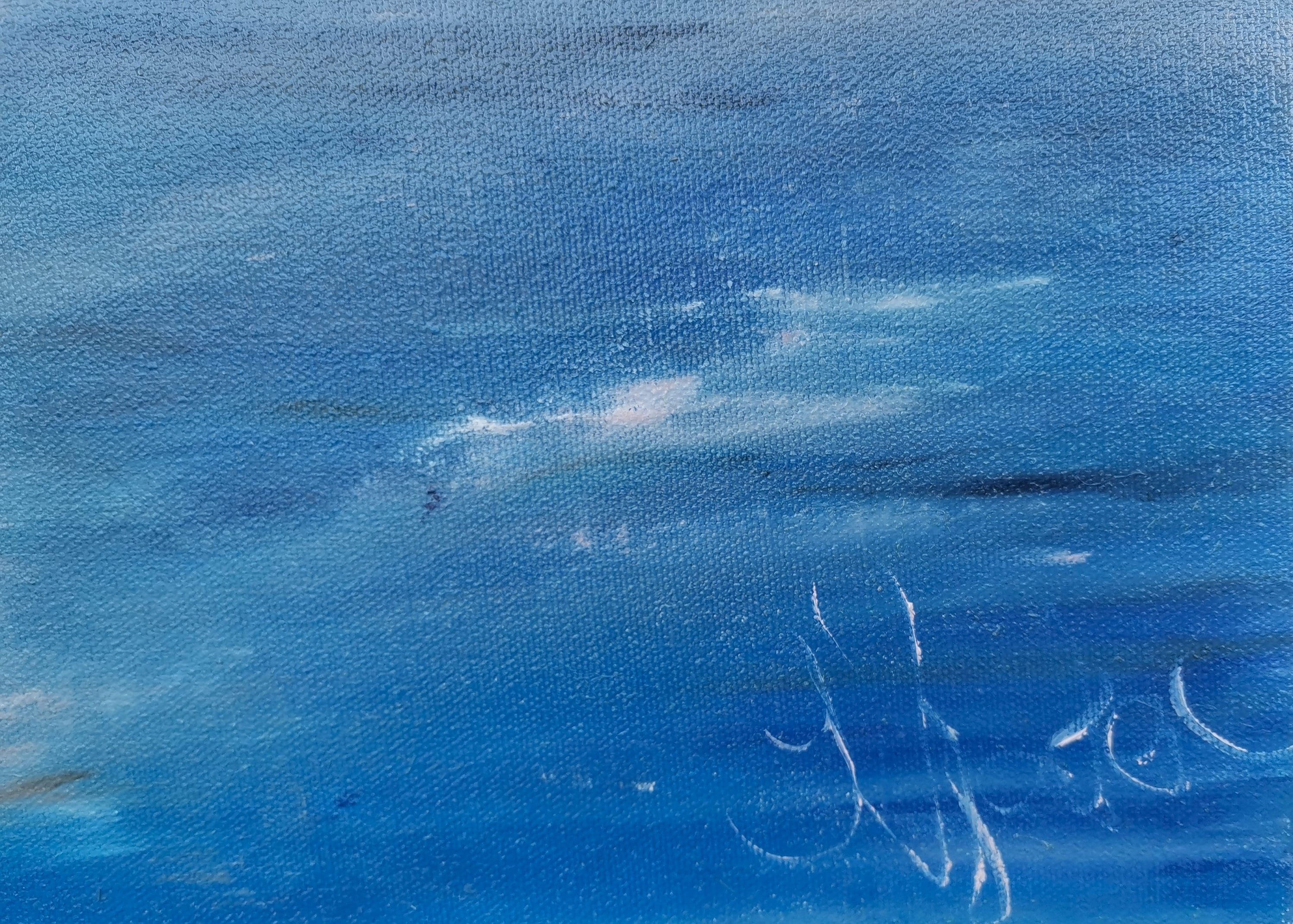 Happiness Original Killer Whale Oil Painting in Canvas Ocean Landscape ...