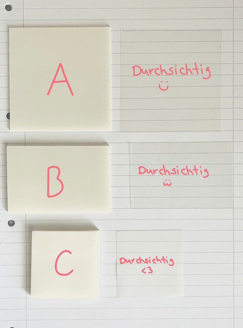 Transparent Sticky Note (see-through) - Etsy