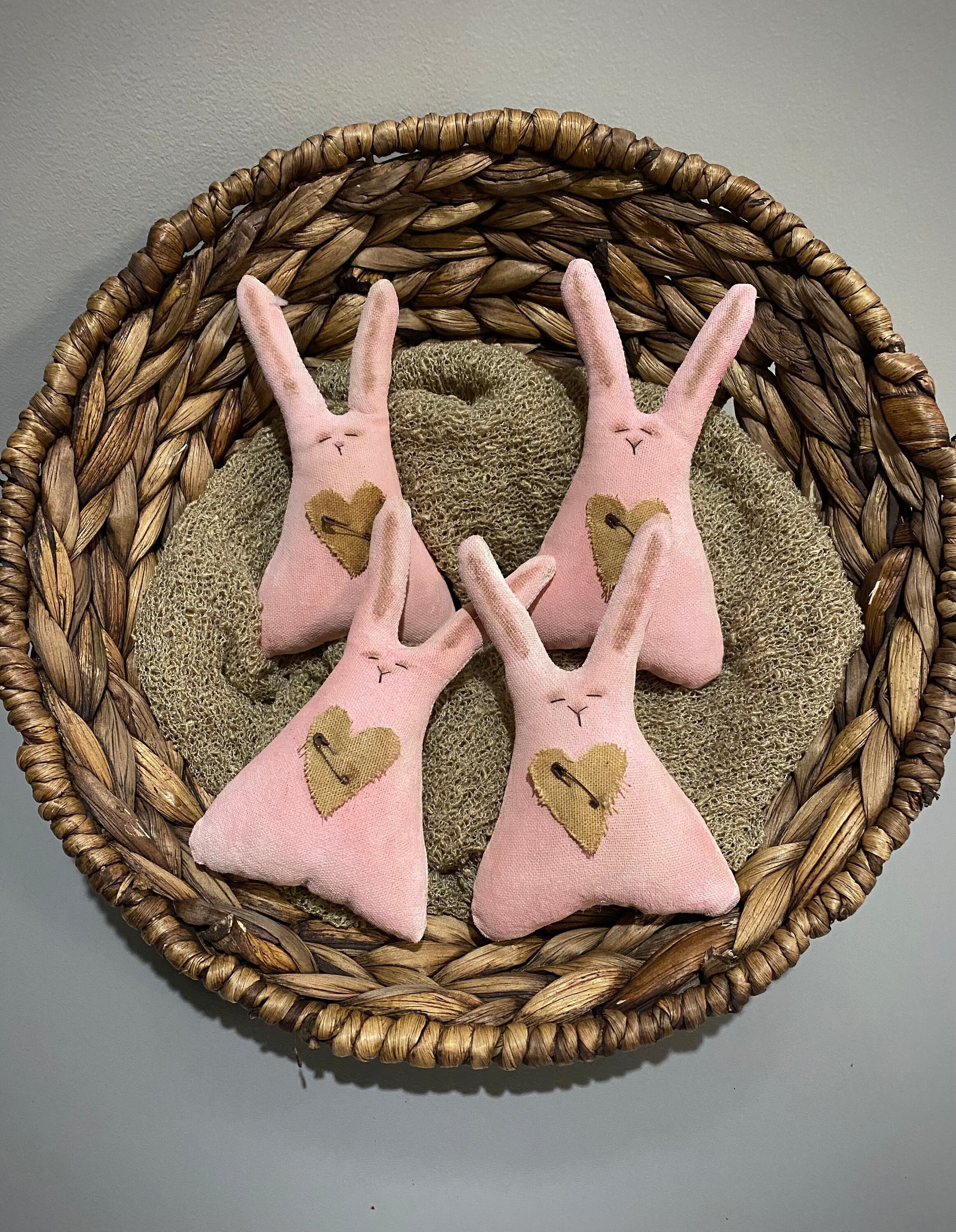 Primitive Bunny Handmade Bunny Easter Primitive Primitive Easter Decor ...