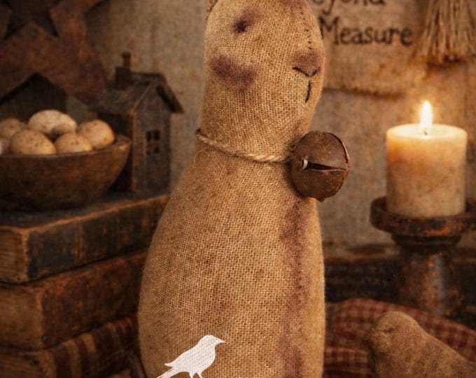 Primitive Bunny Doll | Grungy Easter Bunny Decor | Rustic Farmhouse ...
