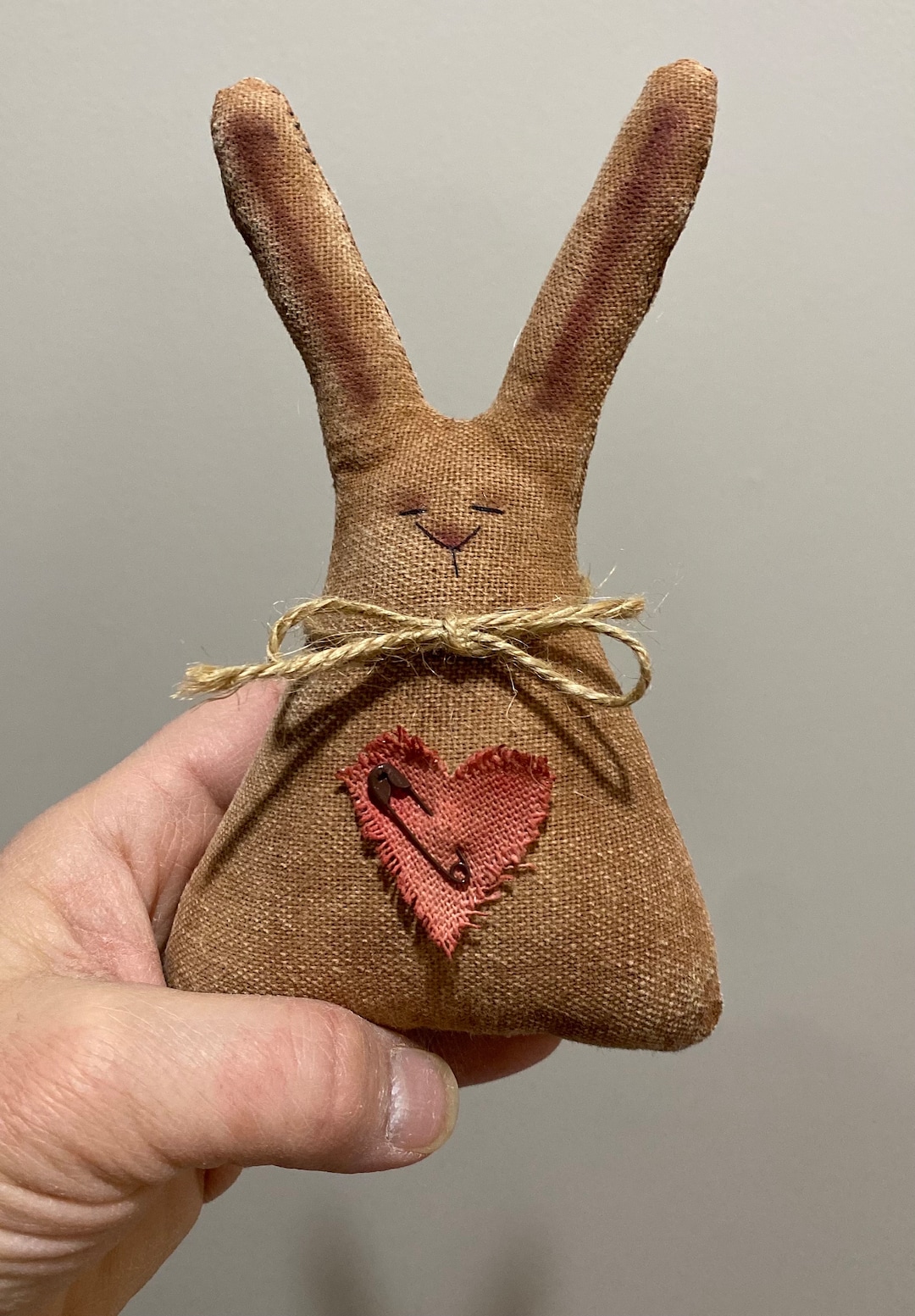 Primitive Bunny Handmade Bunny Easter Primitive Primitive Decor ...
