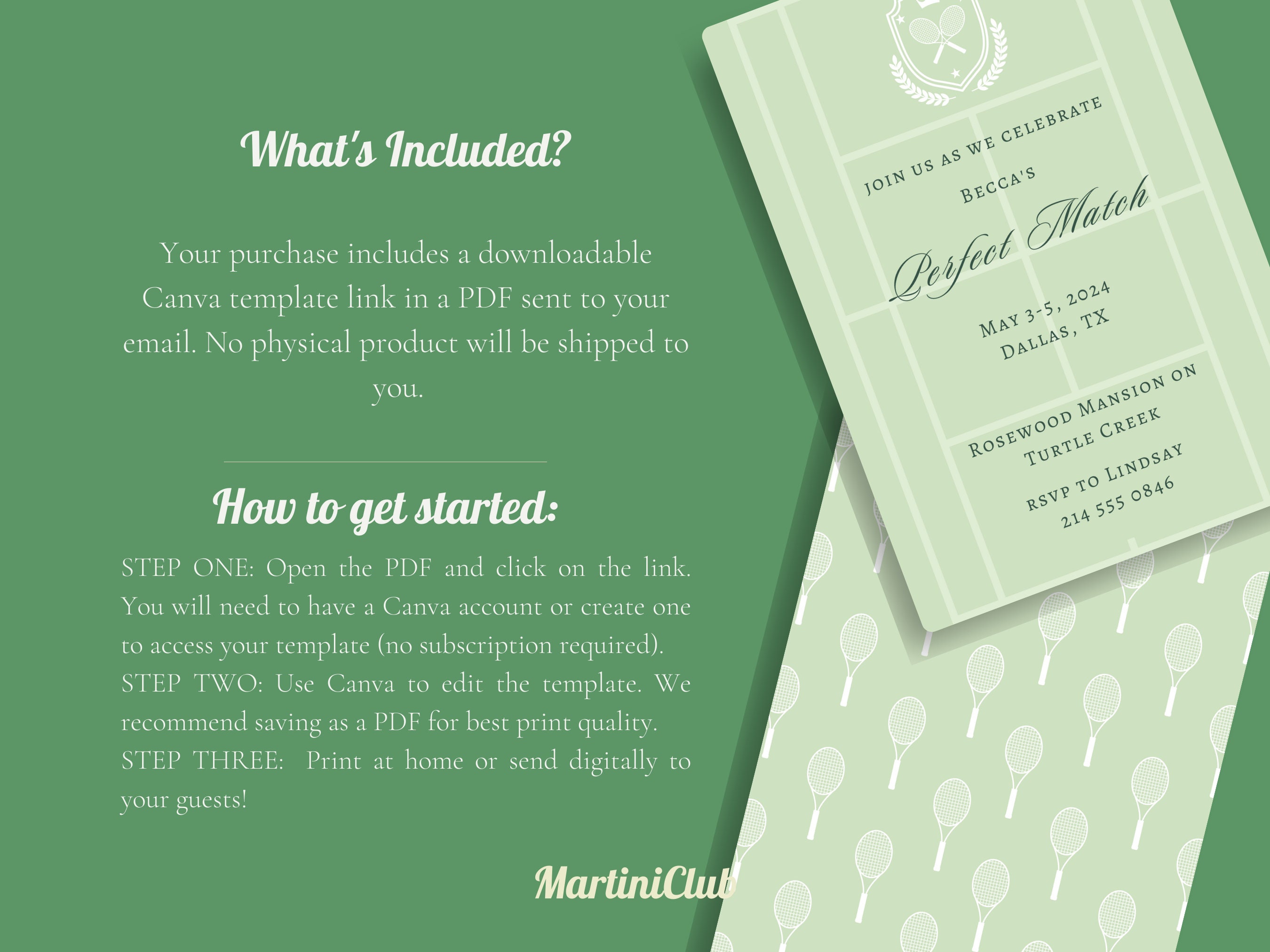 Perfect Match Bachelorette Invitation Template Canva, Met Her Match ...
