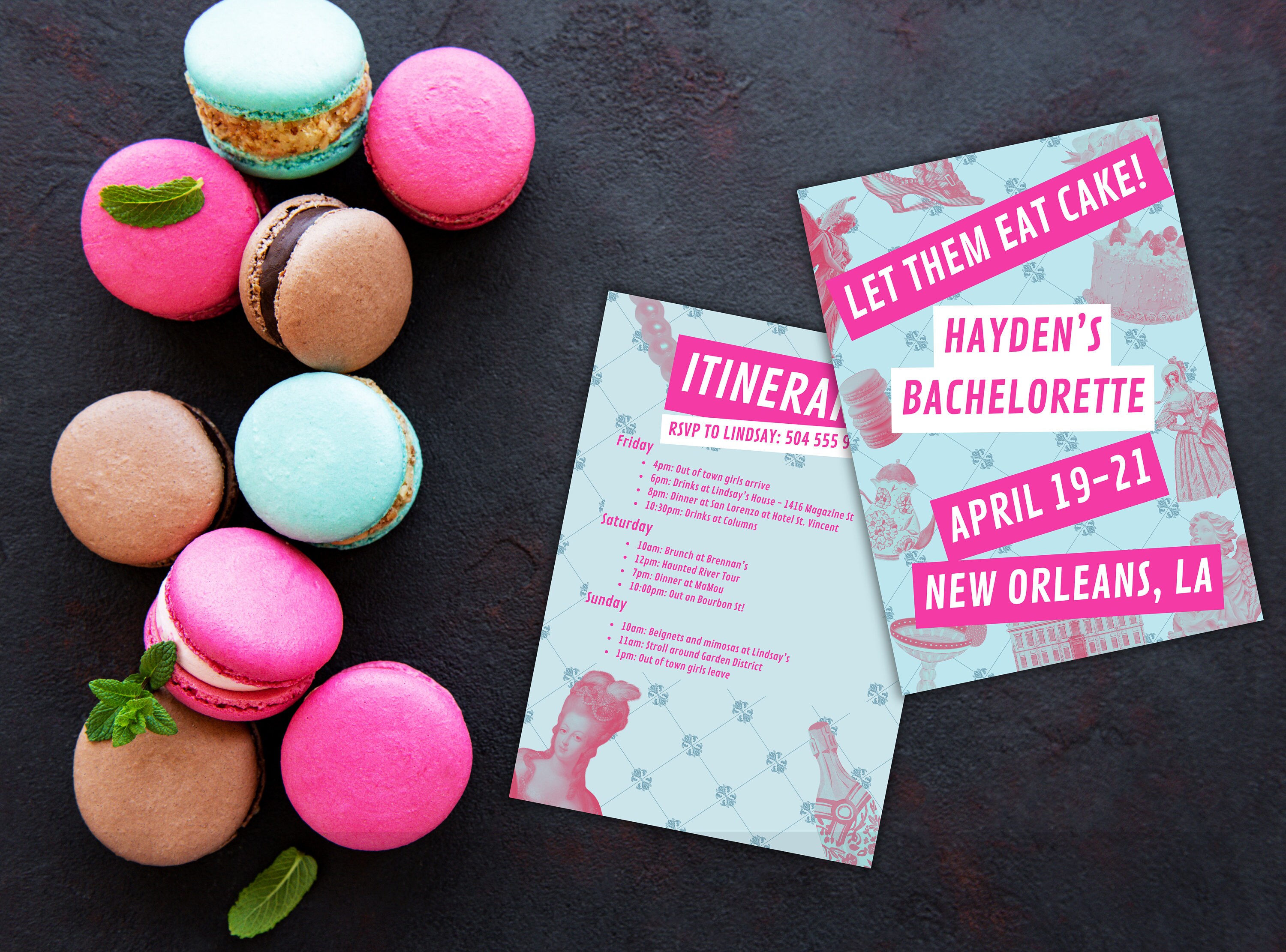 Marie Antoinette Bachelorette Invitation Template, Let Them Eat Cake ...