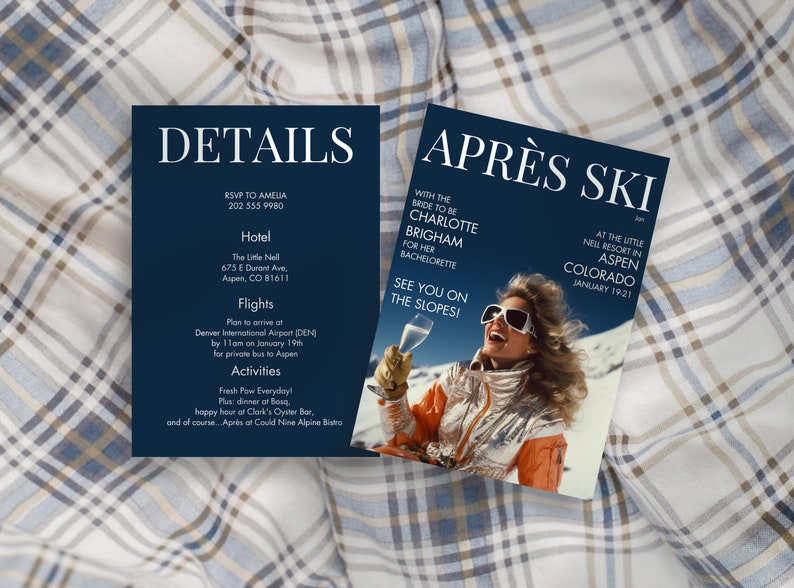 Magazine Cover Bachelorette Invitation Template Canva Après - Etsy