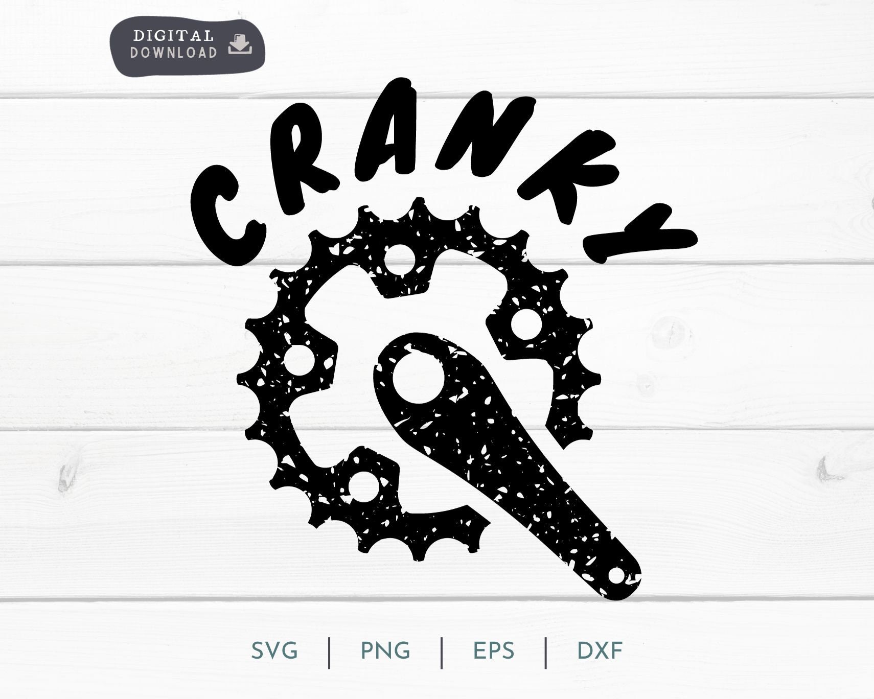 MTB Cranky Funny Mountain Bike SVG PNG, Bike Crank Digital Clipart - Etsy