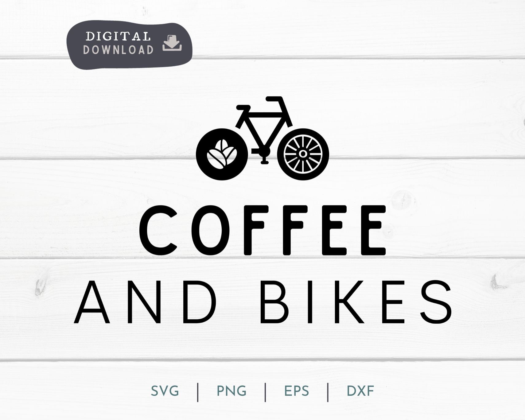 Coffee and Bikes Cyclist SVG PNG, Coffee and Biking Digital Clipart - Etsy