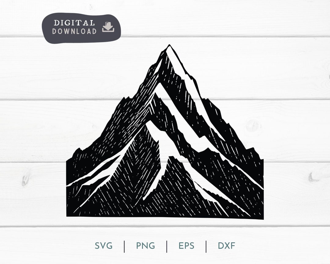 Mountain Peak SVG PNG, Hiking, Adventure, Mountain and Explore Digital ...