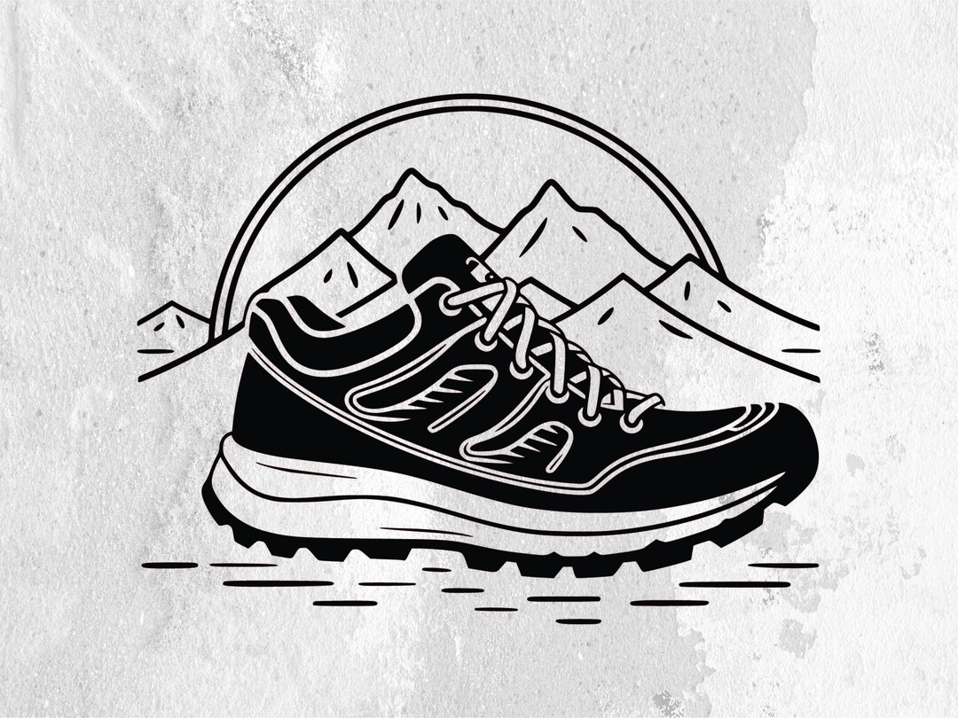 Hiking Shoes Mountain Instant Download SVG PNG Adventure and - Etsy