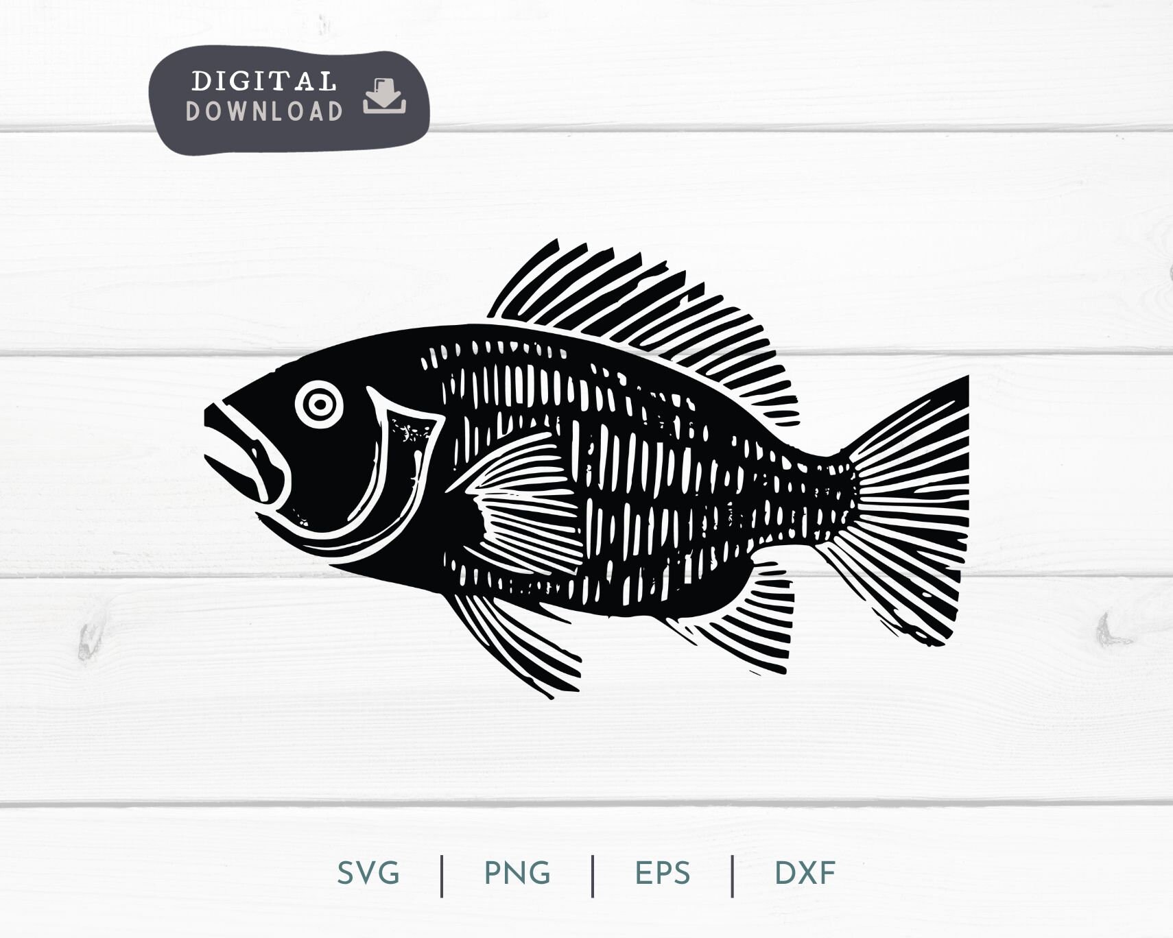 Fish Instant Download SVG PNG, Sea and Fish Digital Clipart EPS - Etsy
