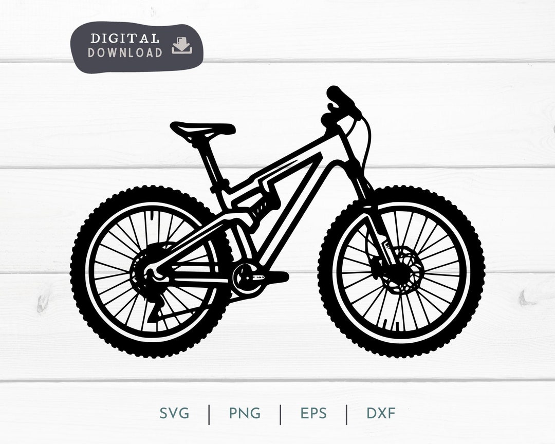 Mountain Bike, MTB, Digital Download SVG PNG File, Mountain Biking ...