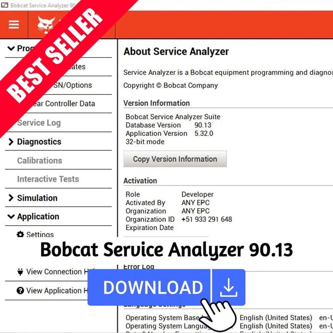 Bobcat Service Analyzer 90.13 Diagnostic Software - Etsy