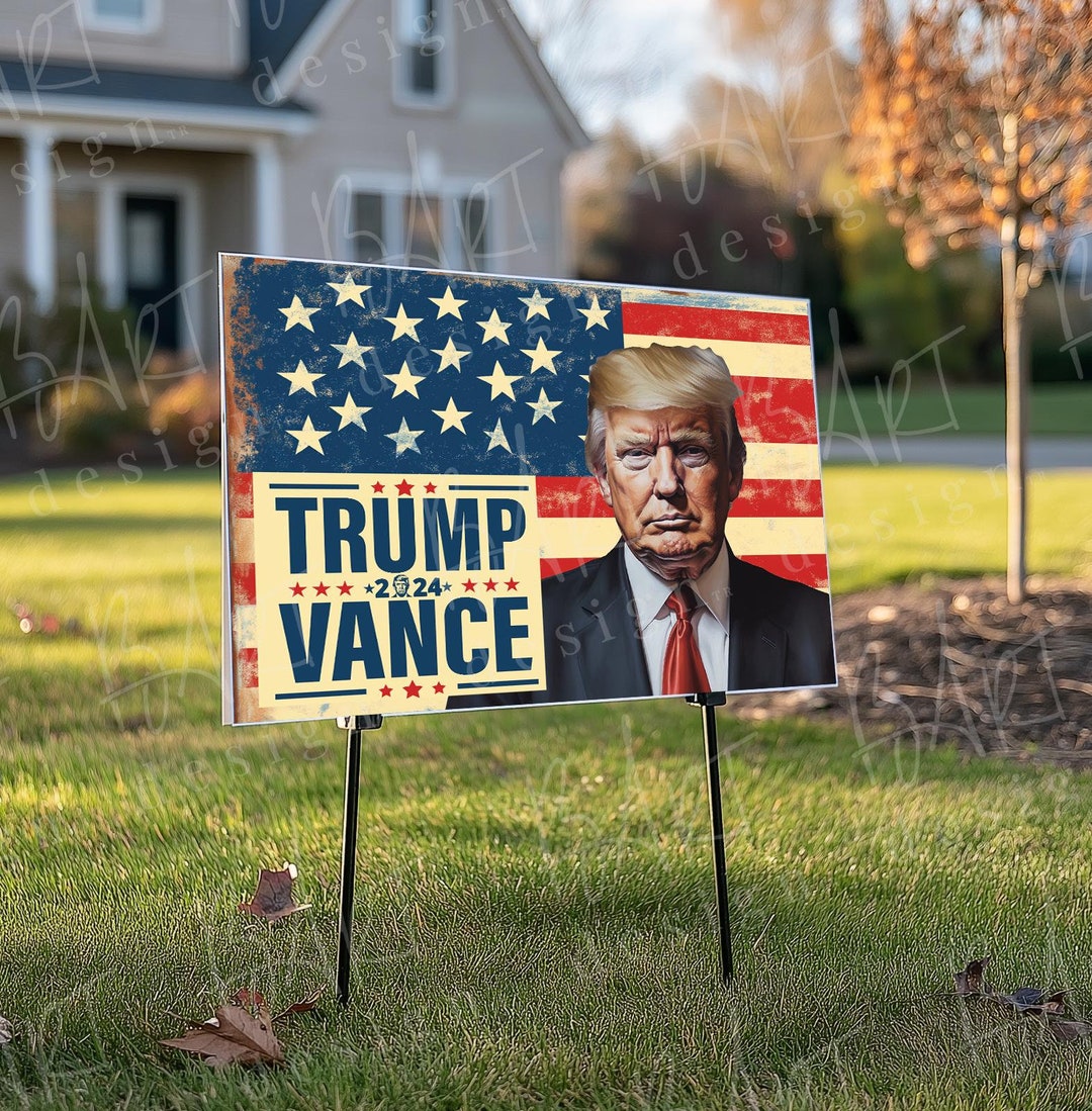 Trump Vance Yard Sign 2024 Election Support Sign Printable Trump Yard ...