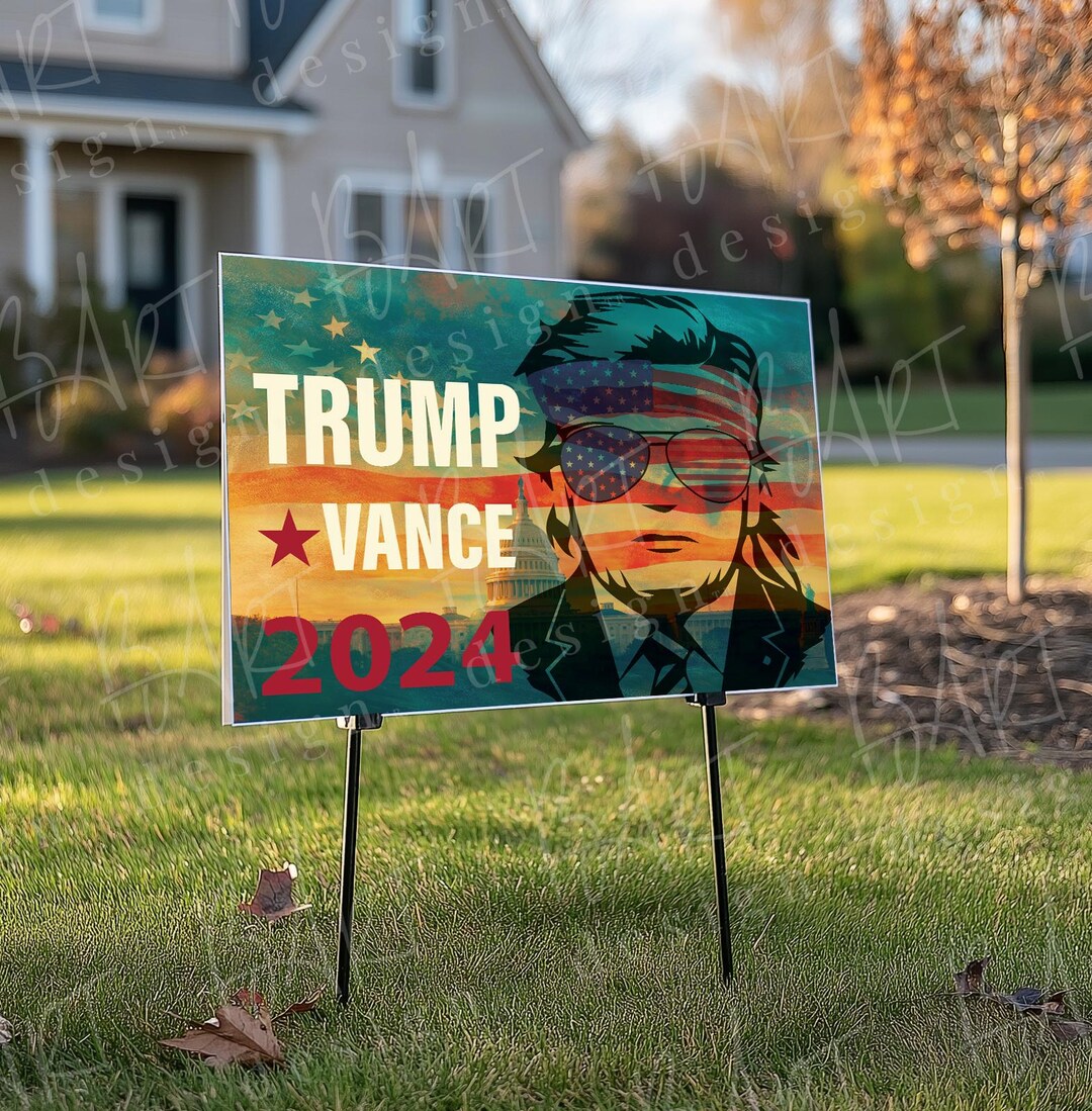 Trump & Vance Campaign Yard Sign 18x24 Inch Printable Sign Pro-trump ...