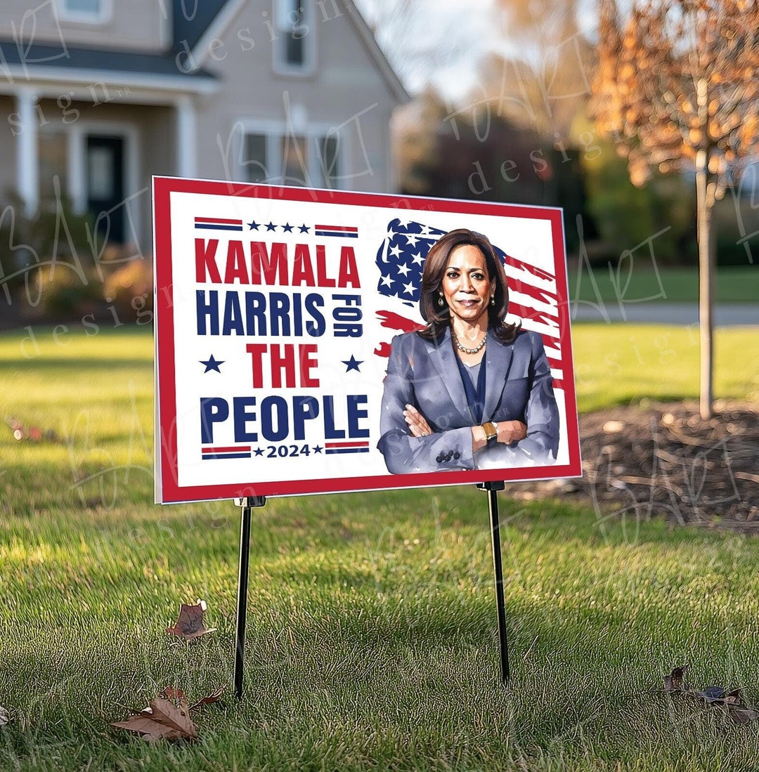 Harris Yard Sign 18x24 Inch Printable Yard Sign Pro-harris 2024 Digital ...