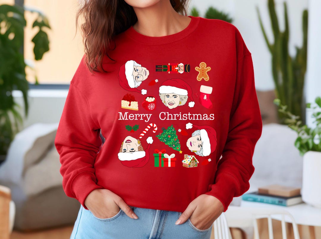 The Golden Girls Christmas Graphic Crewneck | Sophia Dorothy Blanche ...