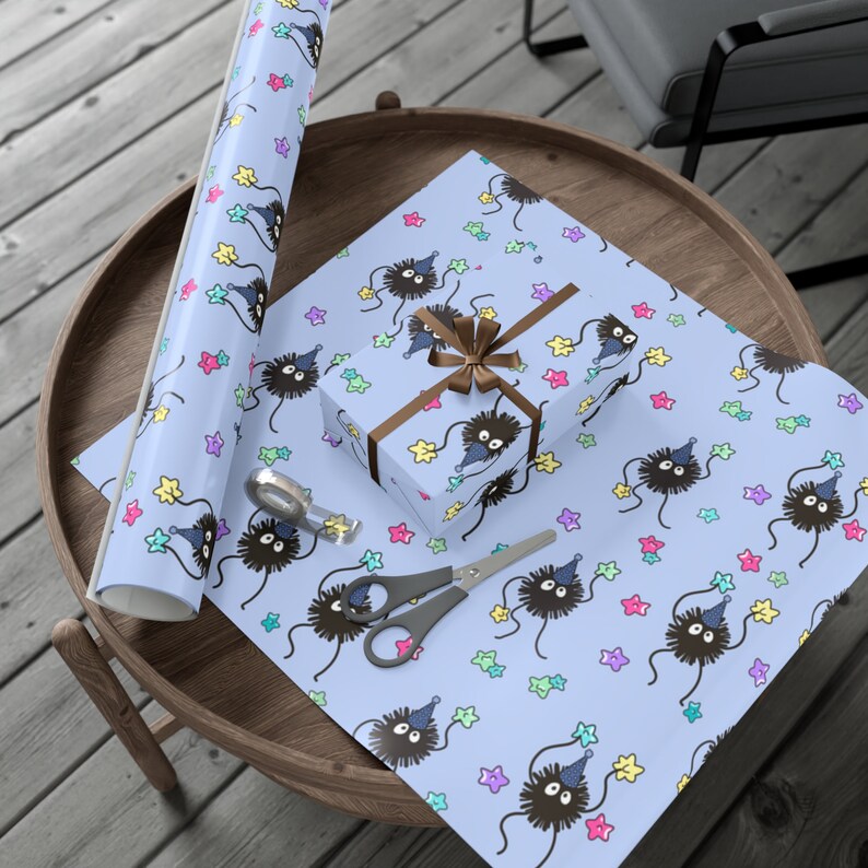 Sprite Birthday Gift Wrap Papers | Kawaii Cute Purple Star Sprite ...