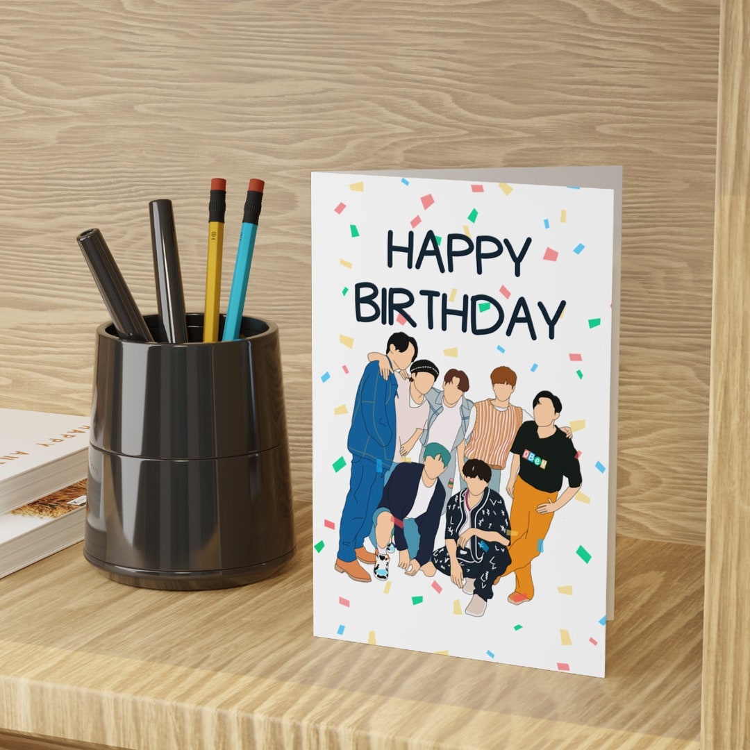 BTS Birthday Card Bangtan Namjoon RM Jin Min Yoongi Suga J-hope Hobi ...