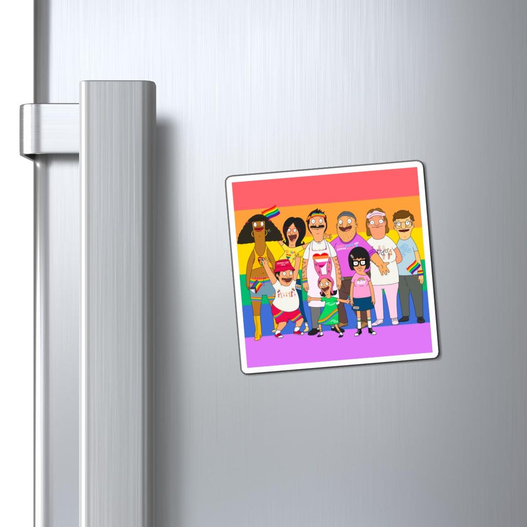 Bob's Burgers Pride Gay Magnet | Bob Linda Gene Louise Tina Belcher ...