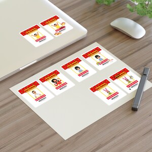 Bob's Burgers ID Badge Name Tag Sticker Sheets | Cosplay Costume Dress ...