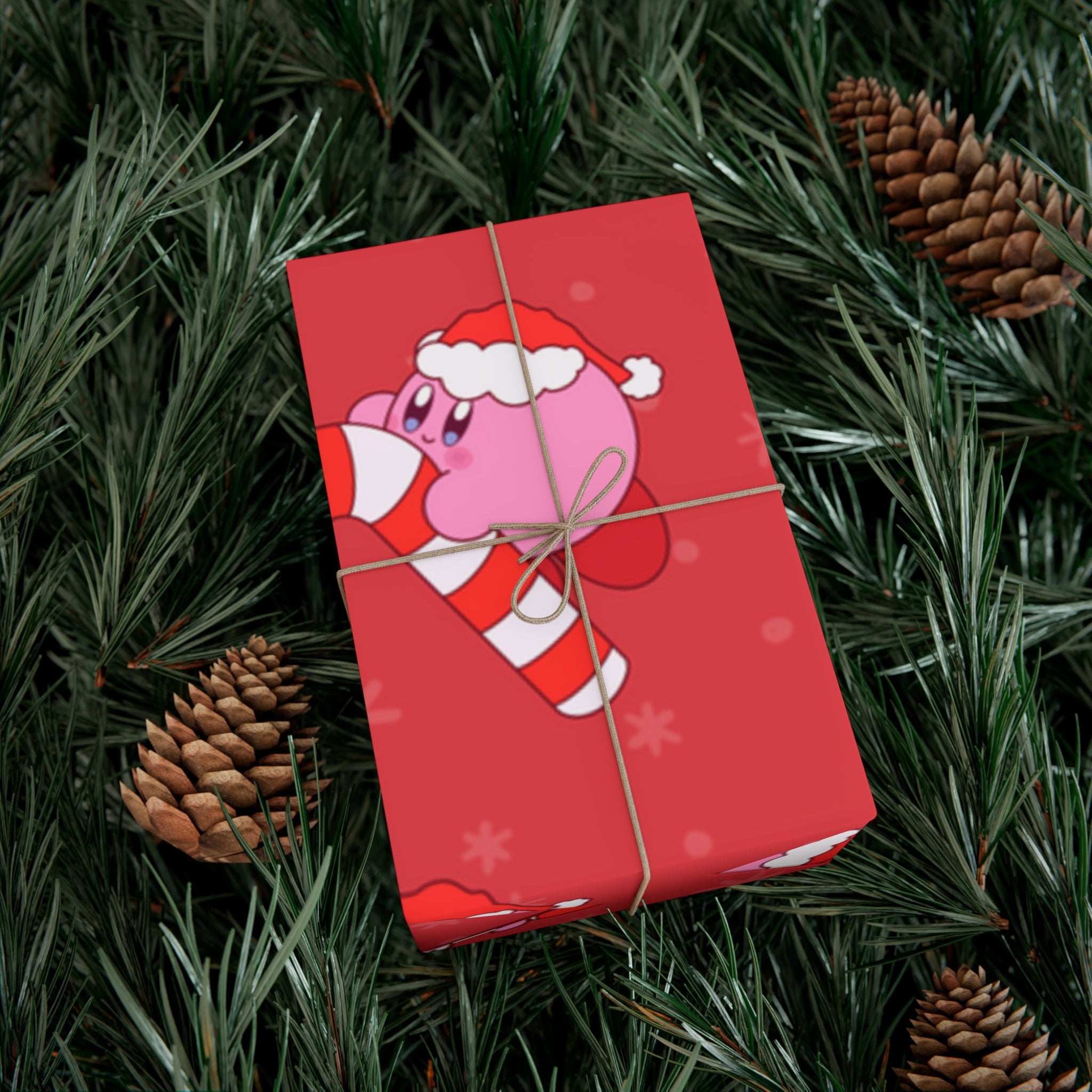 Kirby Christmas Gift Wrap Papers | Kirby Merry Christmas Gift Wrapping ...