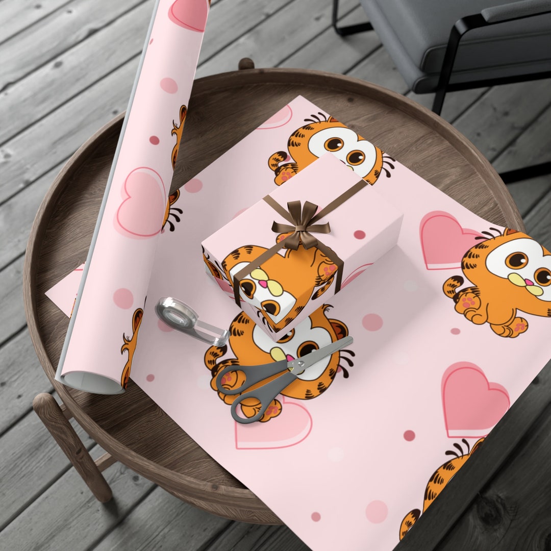 Baby Garfield Valentines Day Wrapping Paper Happy Valentines Day Gift ...
