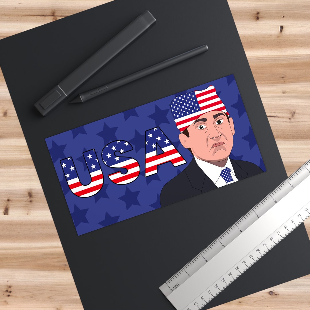 USA Prison Mike Bumper Sticker | Funny the Office Bumper Sticker Indoor ...