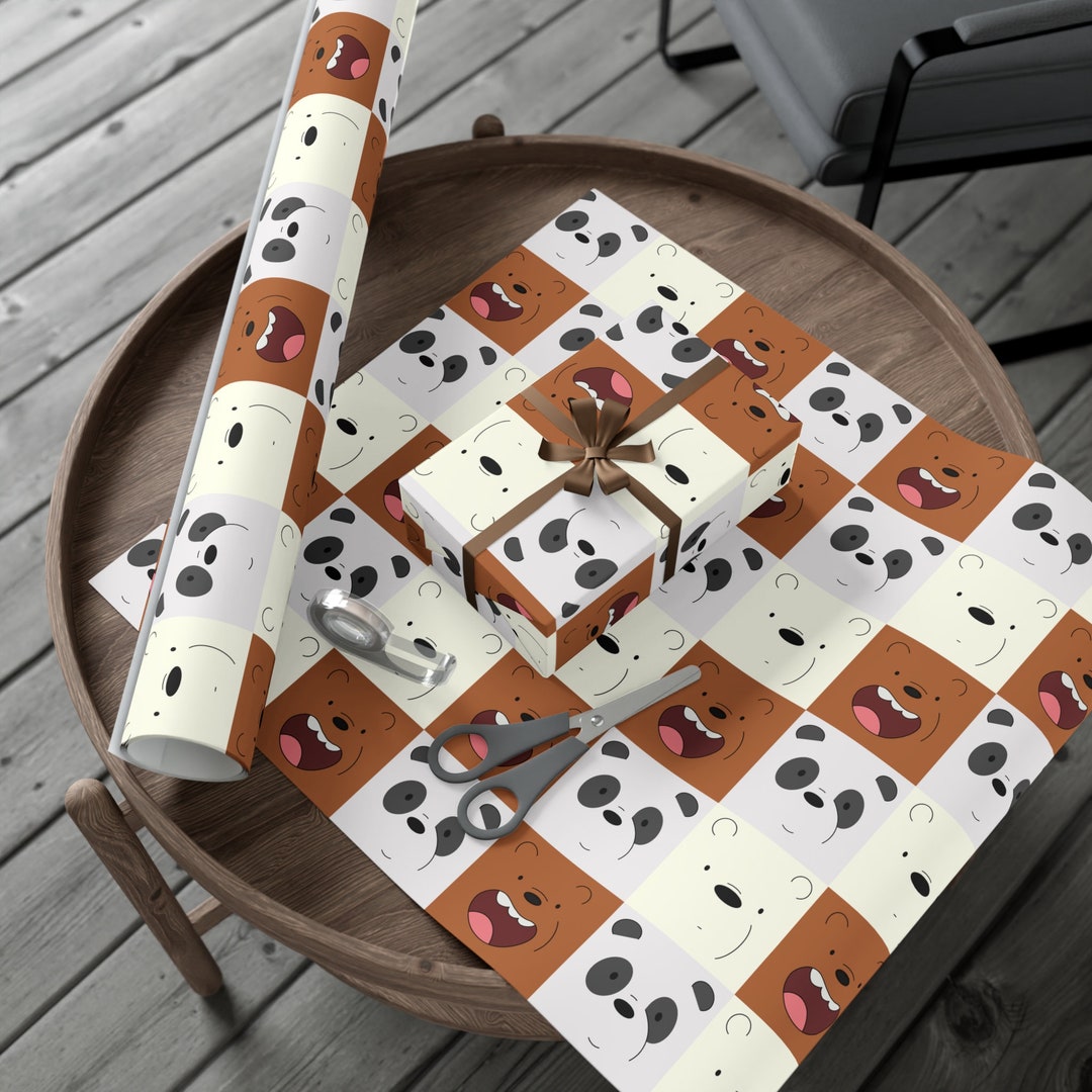 We Bare Bears Wrapping Paper Grizzly Panda Ice Bear Gift Wrap Papers - Etsy