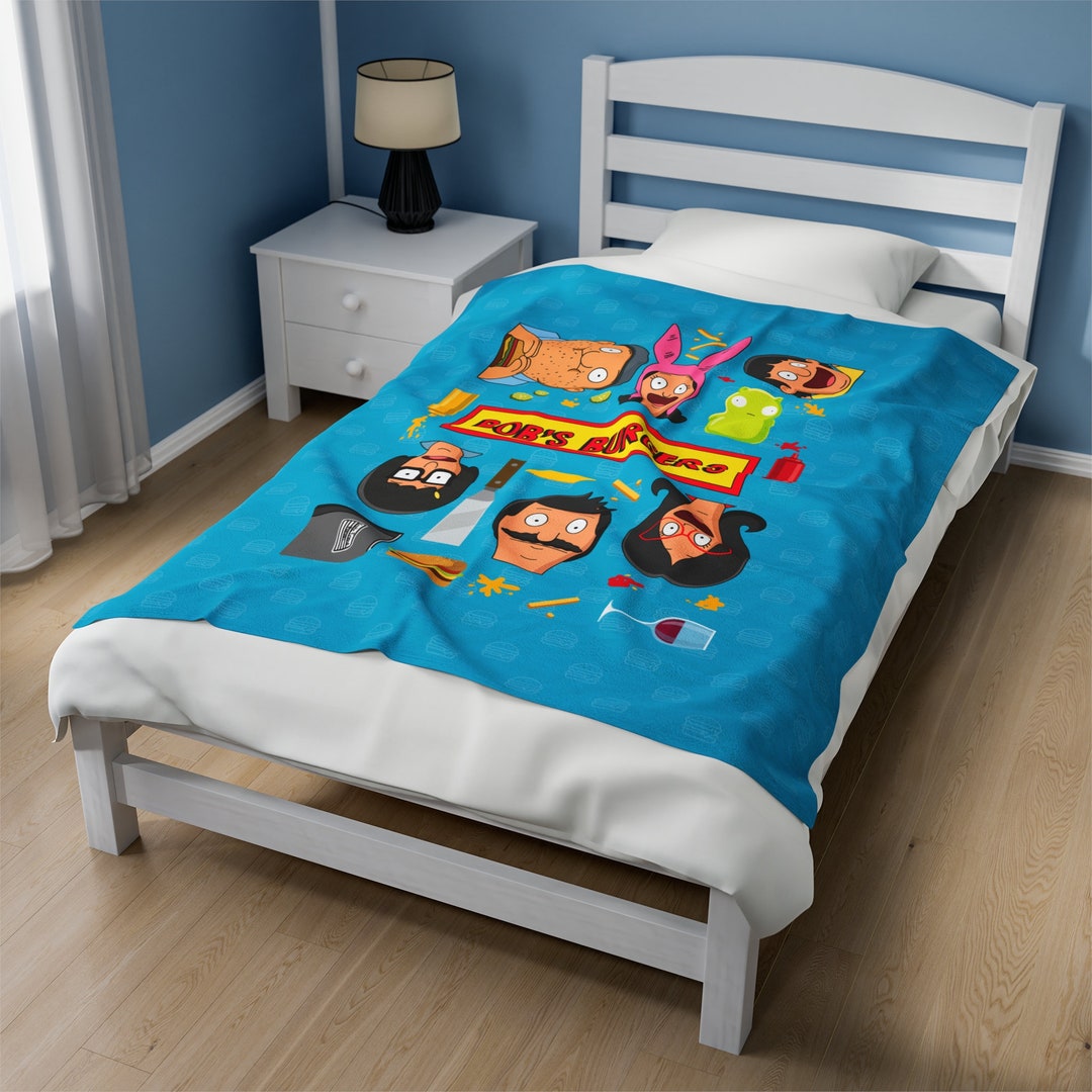 Bob's Burgers Blanket | Bob's Burgers Cover Velveteen Plush Blanket ...