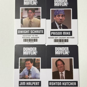 The Office Dunder Mifflin ID Badge Name Tag Cosplay Costume Prop ...