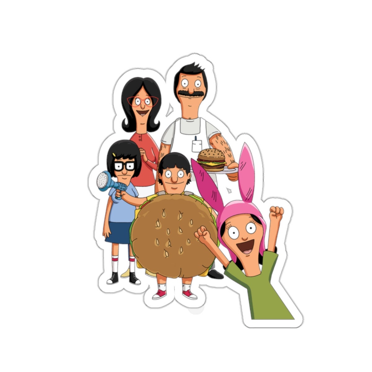 Bob's Burgers Sticker Bob Linda Tina Louise Gene Belcher Kiss-cut ...