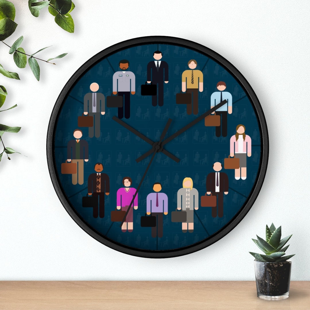 The Office Clock | the Office Logo Figure Dunder Mifflin Wall Clock ...