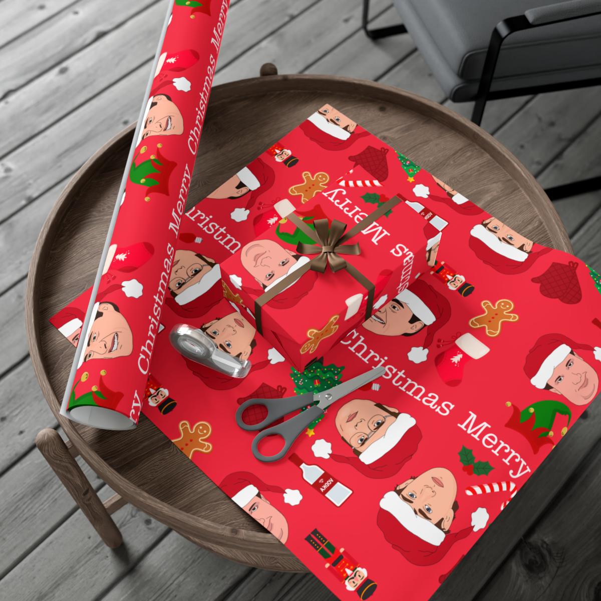 The Office Christmas Wrapping Paper | Dunder Mifflin Gift Wrap Papers ...